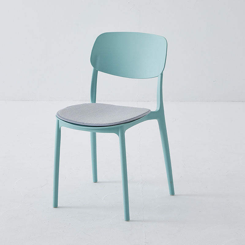Contemporary Style Stackable Chair Dining Open Back Armless Chair with ...