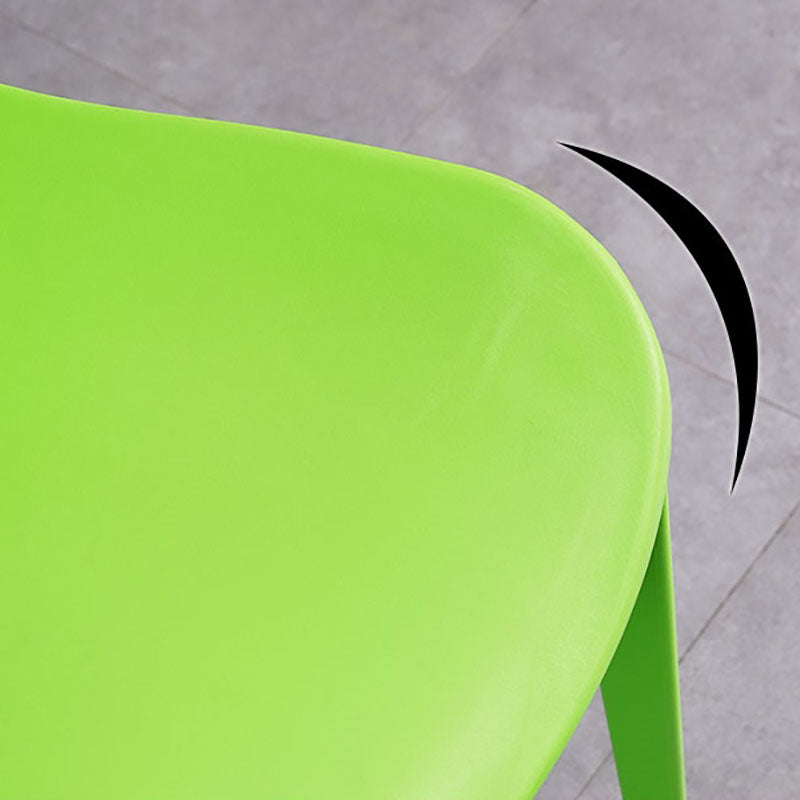 Contemporary Style Armless Plastic Side Chair Open Back Side Chair ...