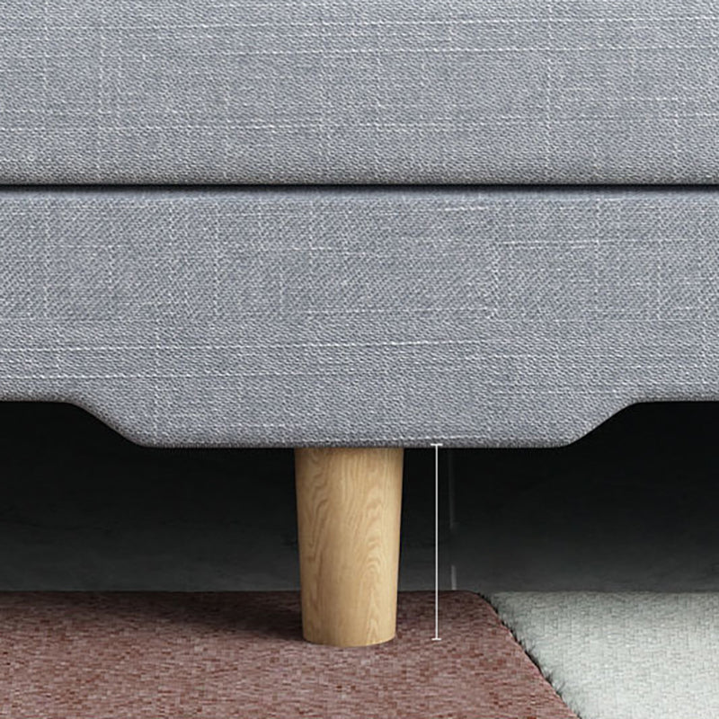 Scandinavian Convertible Sleeper Sofa 31.5" High Armless Settee - Clearhalo