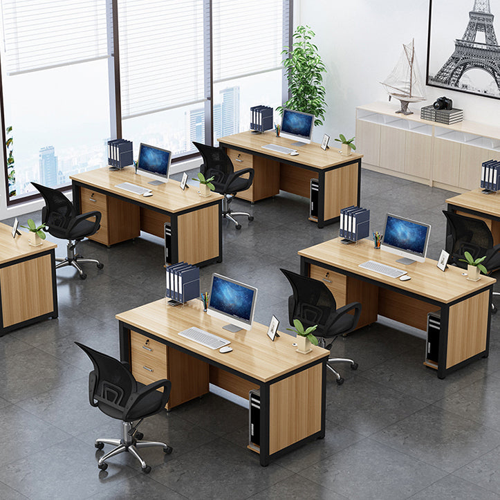 Rectangular Modern Computer Desk Manufactured Wood Desk with Locking ...