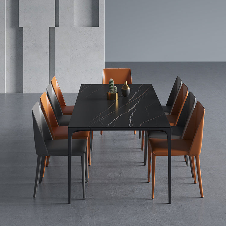 Modern Aluminium Dinette Set 1/2/4/9/10/11 Pieces Black Sintered Stone ...