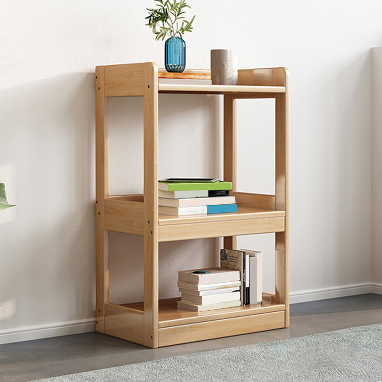 Solid Wood Rectangle Bookshelf Modern Open Bookcase for Home Office ...