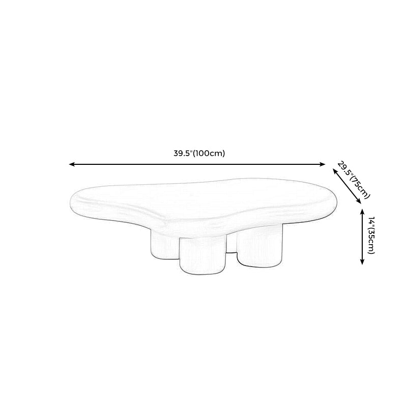 White/black Four Legs Coffee Table Plastic Cocktail Table for Living ...