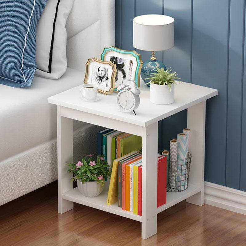 Farmhouse Licing Room Wood Side Table Four-Leg Side Table with One ...