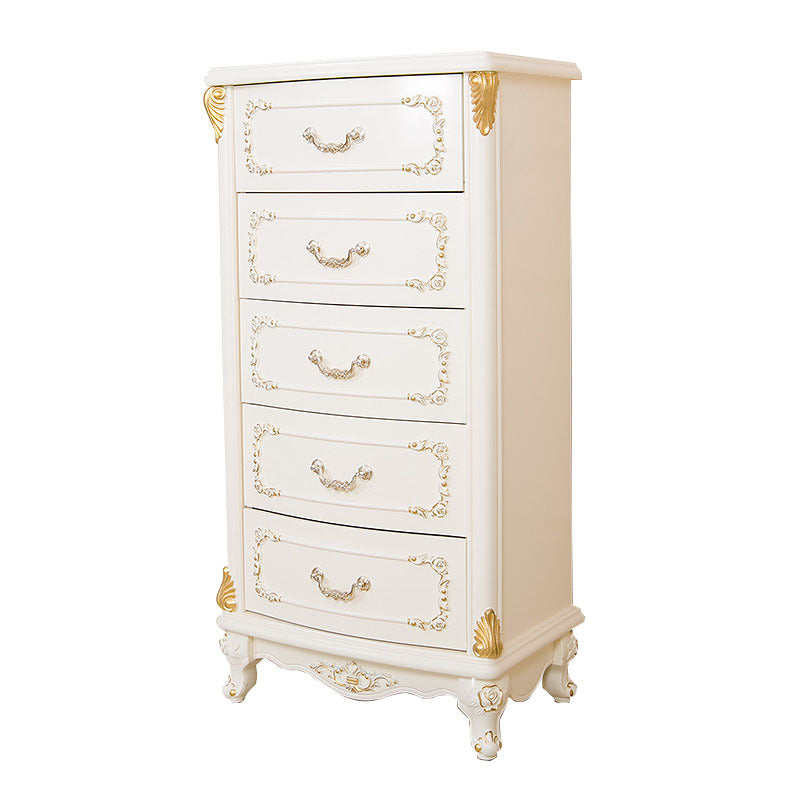 Glam Style Bedroom Storage Chest Solid Wood Lingerie Chest with Drawers ...