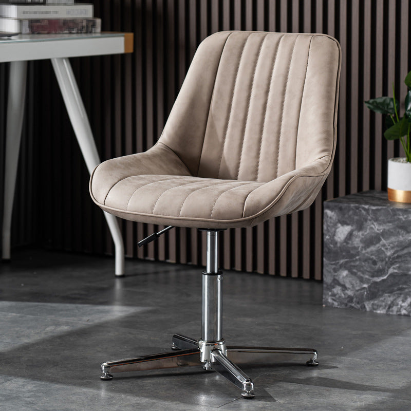 Modern Metal Desk Chair with Mid Back and Adjustable Seat Height Home ...