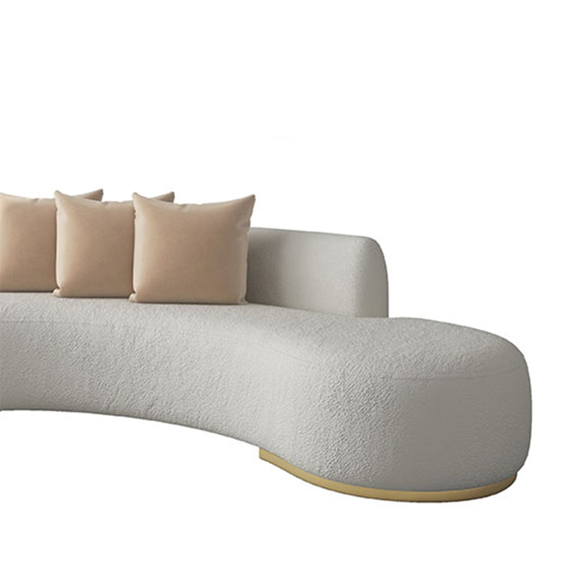 Modern Style Sofa Wind No Armrest No Cushioning Back Sponge Padded Grey ...