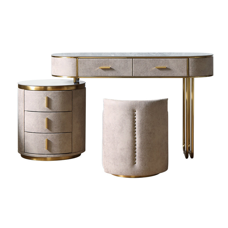 Wooden and Slate Makeup Vanity Desk Table Glam Makeup Vanity Desk ...