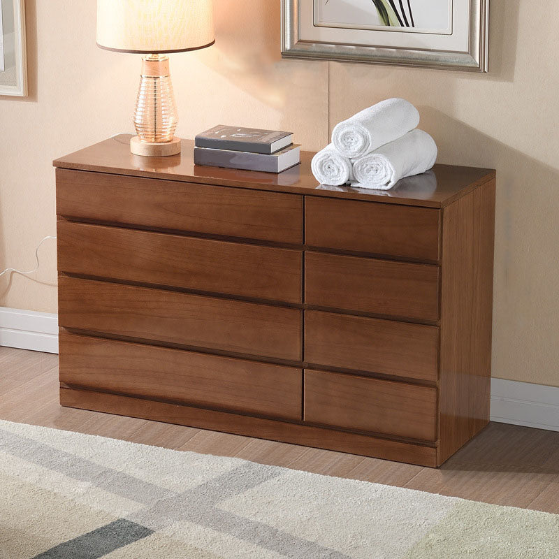 Wooden Double Dresser Modern Style Bedroom Storage Chest Dresser with ...
