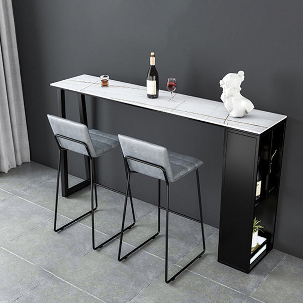 Contemporary Bar Table Set 1/2/3 Pcs Stone Bar Table and Stools with ...