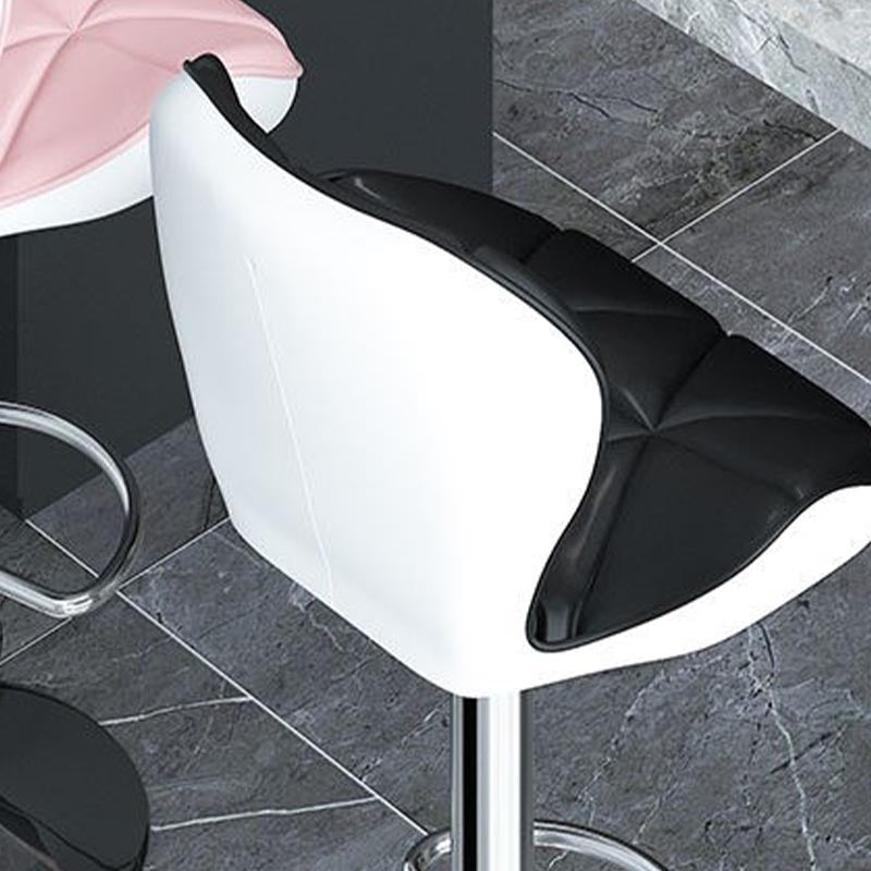 Modern Adjustable Height Swivel Stool Matte Finish Upholstered Bar ...