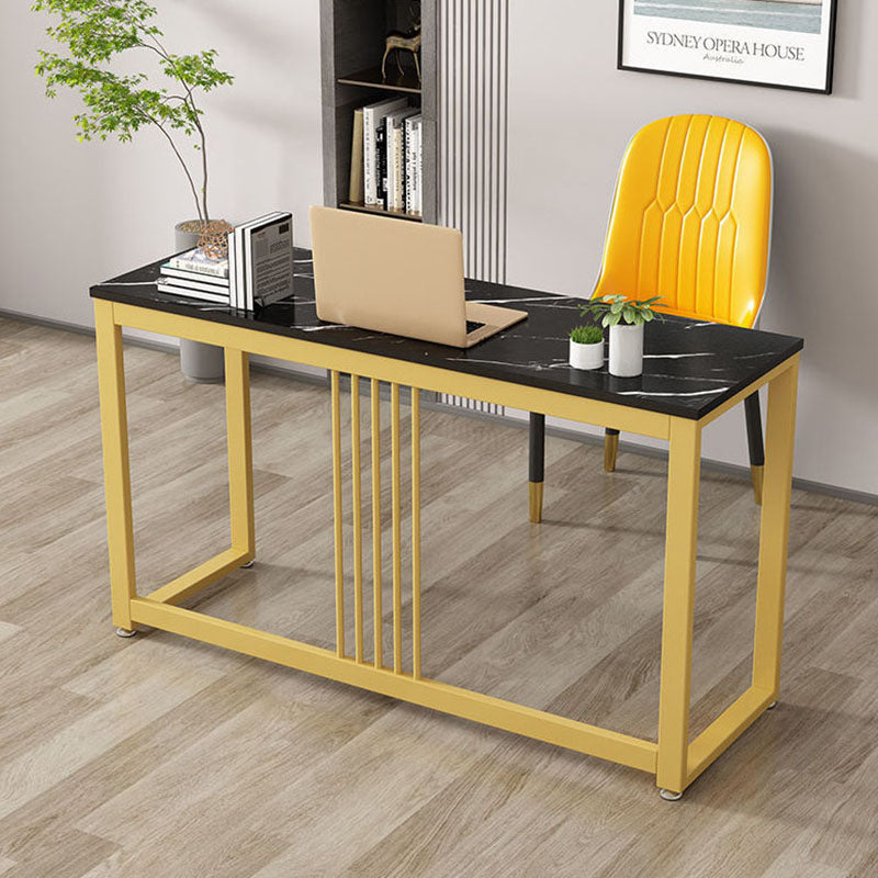 15.7 Inch Wide Writing Desk Rectangular Glam Wooden Office Desk - Clearhalo