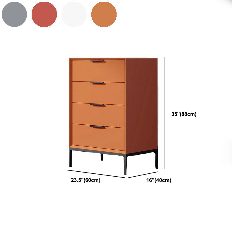 Contemporary Chest Vertical Bachelor's Chest with Metal Feet - Clearhalo