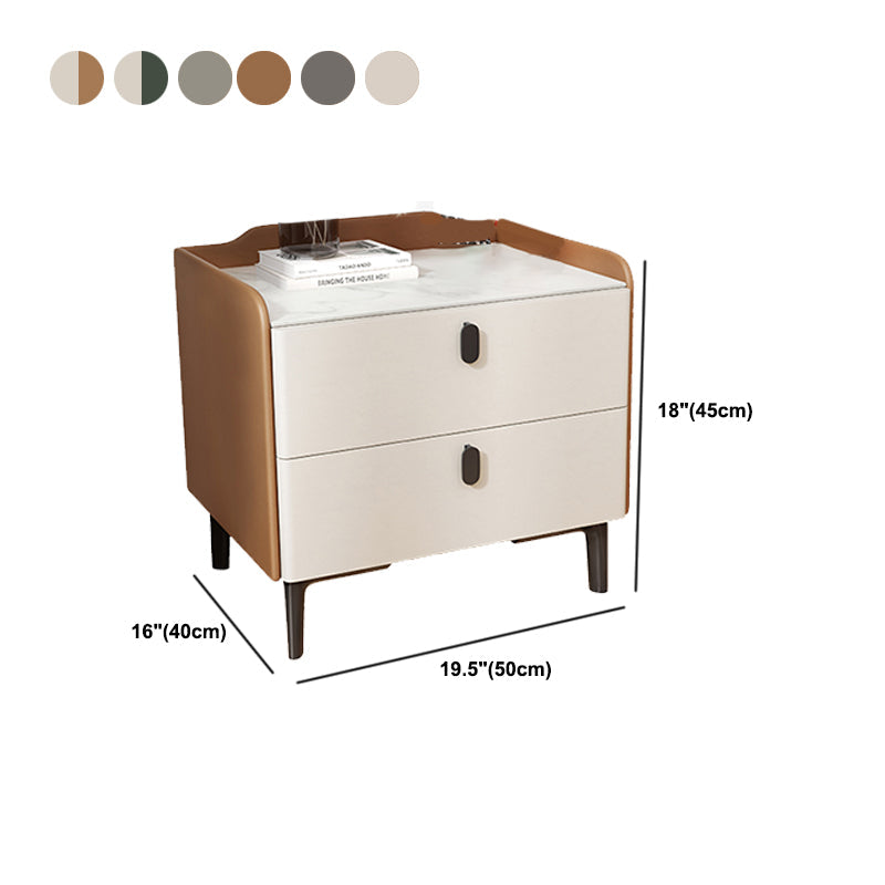Contemporary Night Table Drawer Storage Bed Nightstand with Legs ...