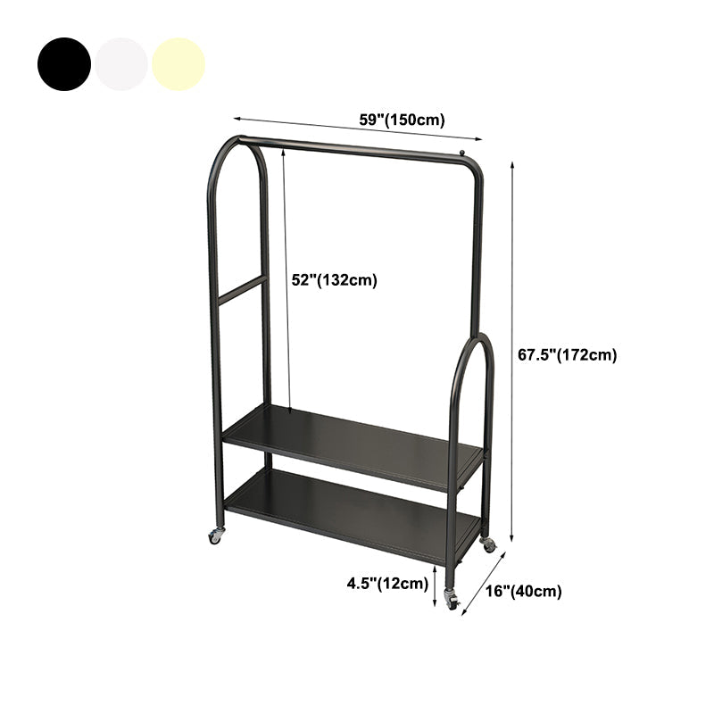 Modern Plain Clothes Hanger Storage Shelving Metal Coat Rack with ...