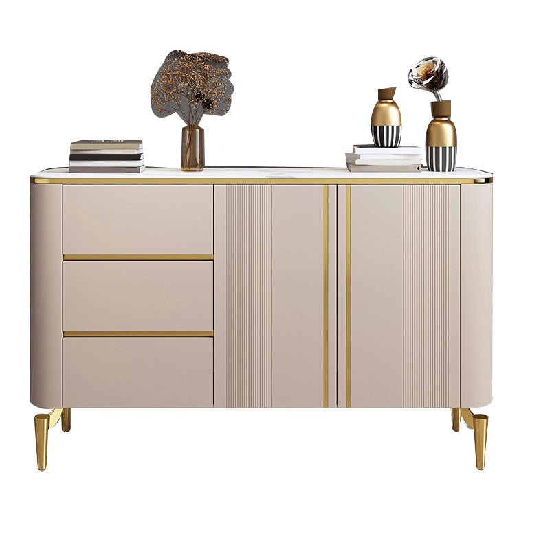 Glam Cabinets Dining Buffet 3-Drawer and 2-Door Buffet Sideboard ...