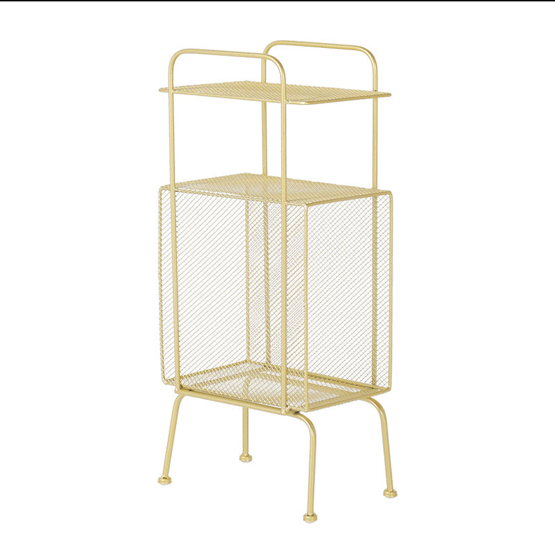 9" Wide Glam Shelf Bookcase Closed Back Shelves Included Bookcase ...