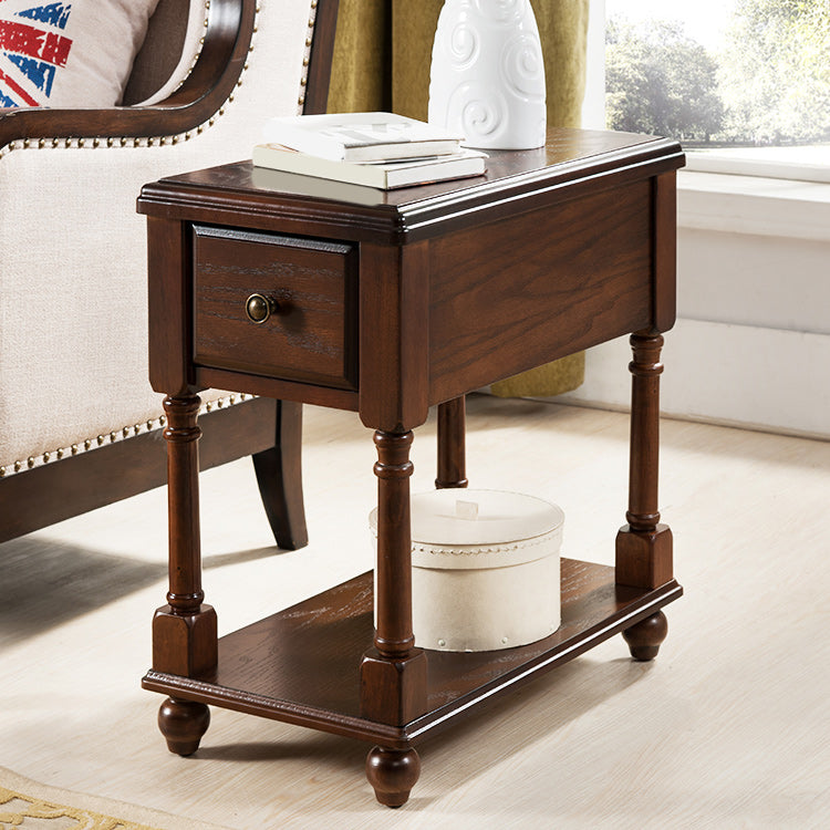 22.8" Tall 4 Legs End Table Contemporary Rectangular Side Table - Clearhalo