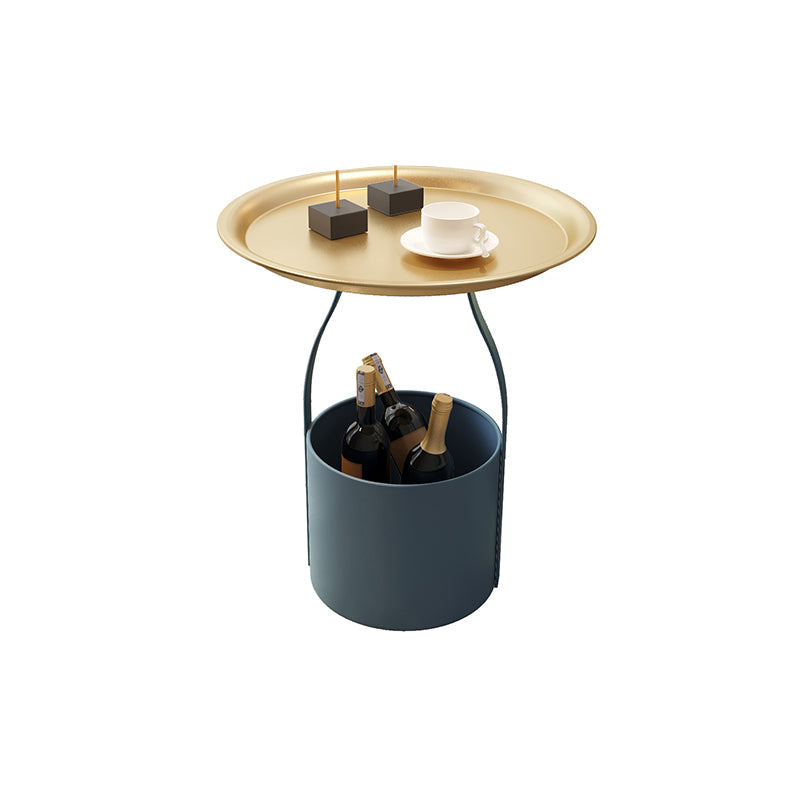 Mid-Century Metal Side End Table Tray Top Corner Table for Living Room ...