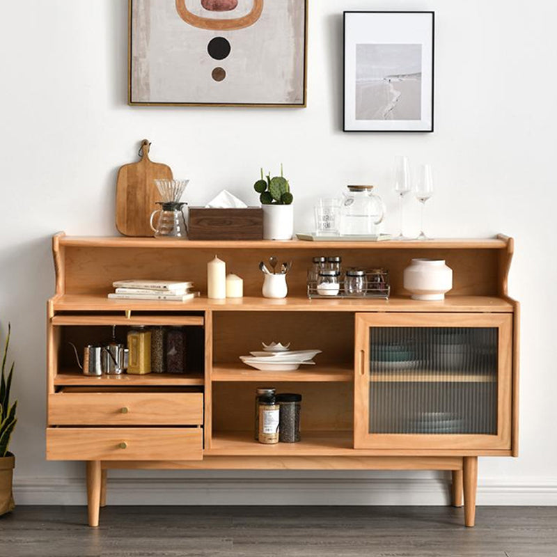 Modern Sideboard Buffet Cabinets Sliding Door Buffet Table with 2 ...