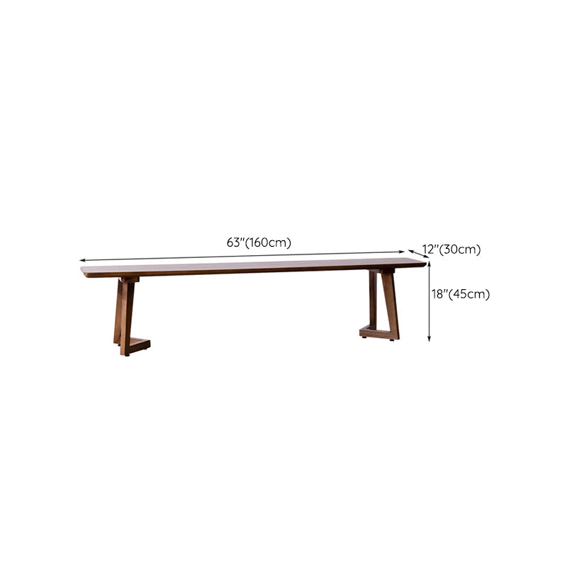 Contemporary Solid Wood Seating Bench Home Bench in Brown with Legs ...