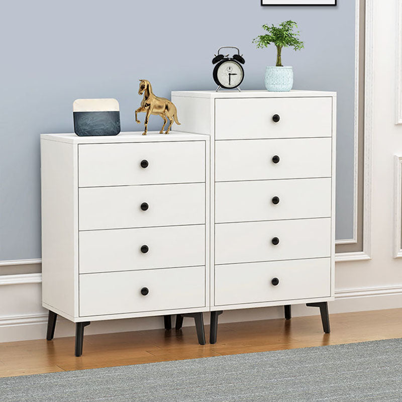 Glam Vertical Engineered Wood Storage Chest Bedroom Chest with Drawers ...