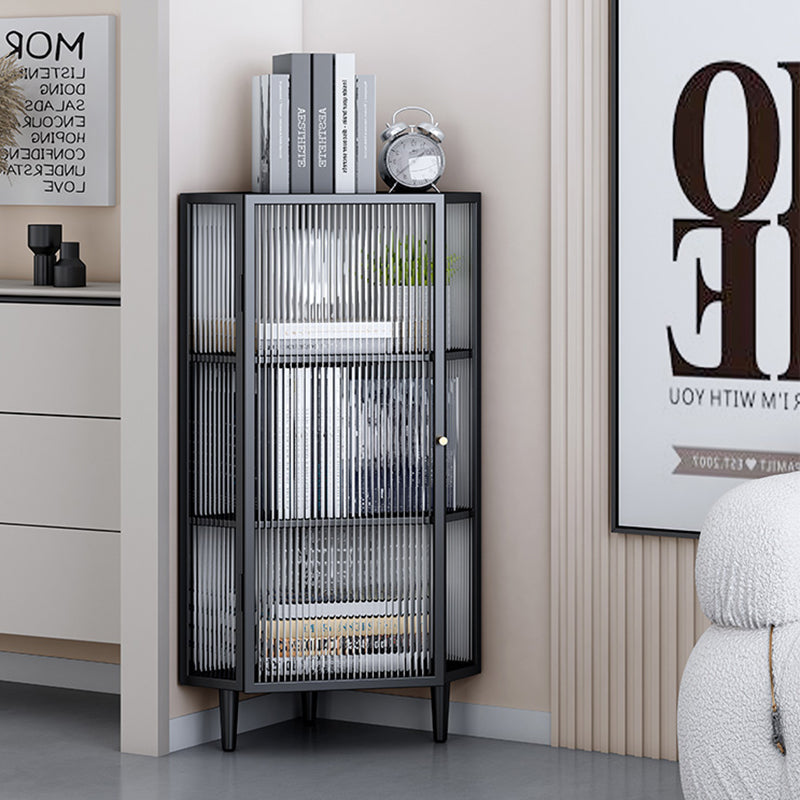 Contemporary Multi-shelf Storage Cabinet Glass Door Buffet Cabinet for ...