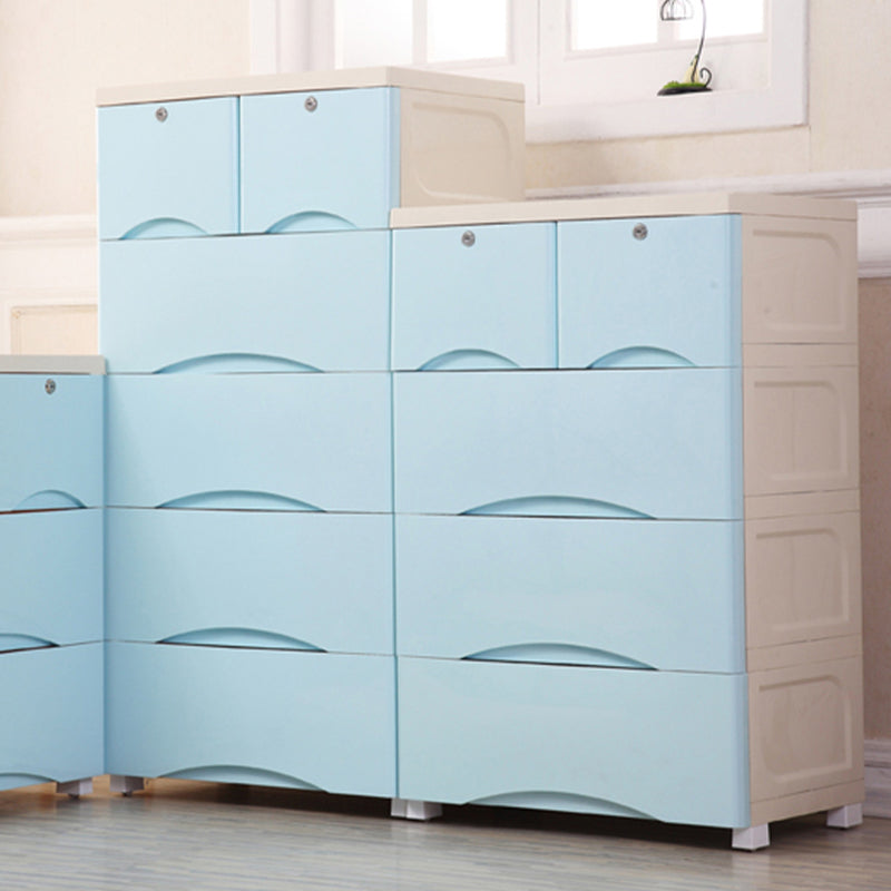 Plastic Matte Finish Storage Cabinet Contemporary Non-Hanging Armoire ...