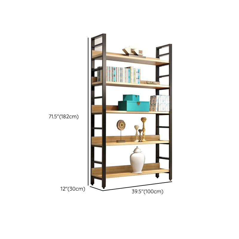 Modern Open Shelf Bookcase Engineered Wood Bookshelf with Doors for ...