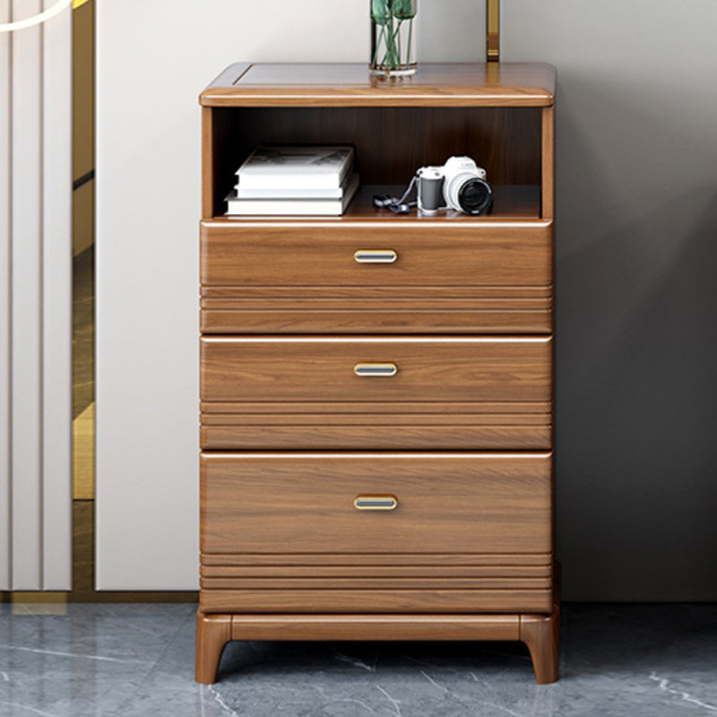 Mid-Century Modern Brown Chest 27.55" Wide 2/3/4 - Drawer Accent Chest ...