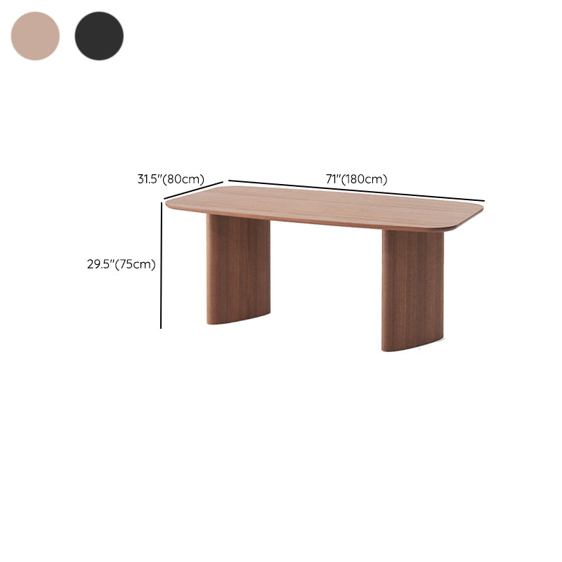 Medieval Modern Pine Wood Table Rectangular Wood Table with Double ...