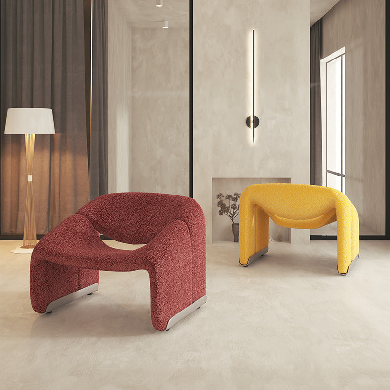 Contemporary Solid Color Side Chair Fixed Back Bedroom Side Chair ...
