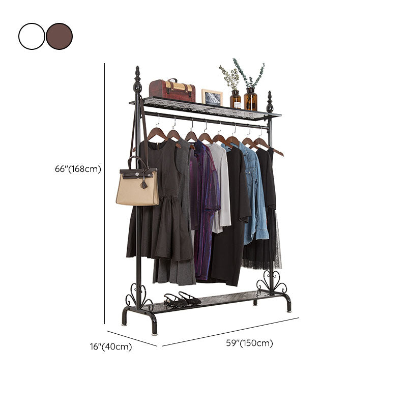 Modern Style Coat Rack Freestanding Shelf Design Metallic Coat Rack ...