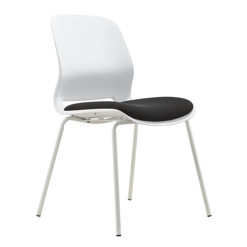 Modern Chair No Wheels Upholstered No Distressing Desk Chair - Clearhalo
