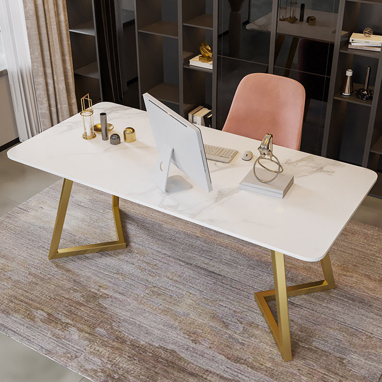 Office 29.53-inch Tall Writing Desk 1-shelf Curved Office Desk with ...