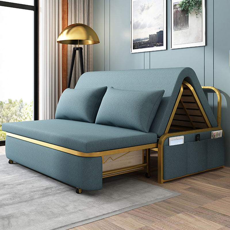 35" Wide Glam Futon Sofa Bed Folding Pillow Included Sleeper Sofa ...