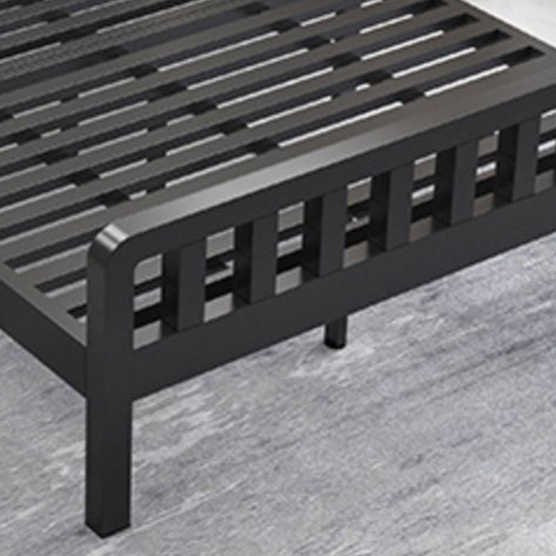 Contemporary Metal Bed Frame Solid Color Slat Bed with Custom Gold Legs ...