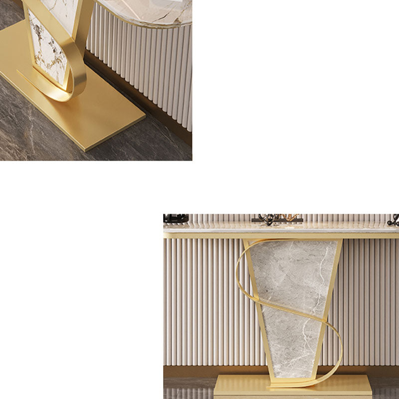 Glam Style Sofa Table Slate Top Console Accent Table for Entryway ...