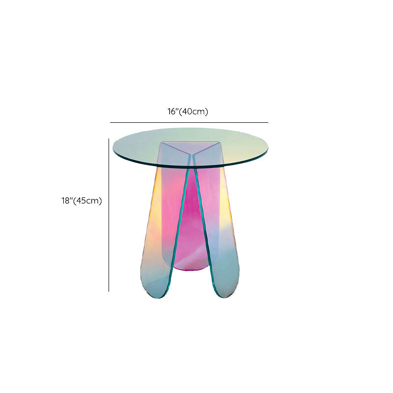 Round Shape Accent Side Table Plastic Round Side End Table for Bedroom ...