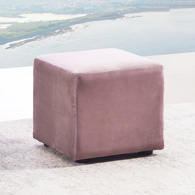 Modern Square Pouf Trea Resistant Velvet Pouf for Drawing Room - Clearhalo