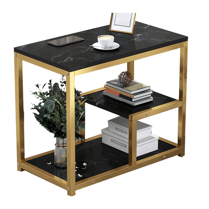 Industrial Rectangular Accent Side Table Metal Side End Snack Table ...