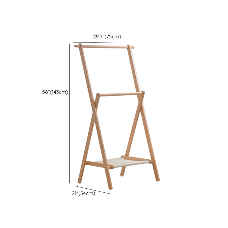 Modern Solid Wood Coat Rack Free Standing Clothes Hanger for Bedroom ...