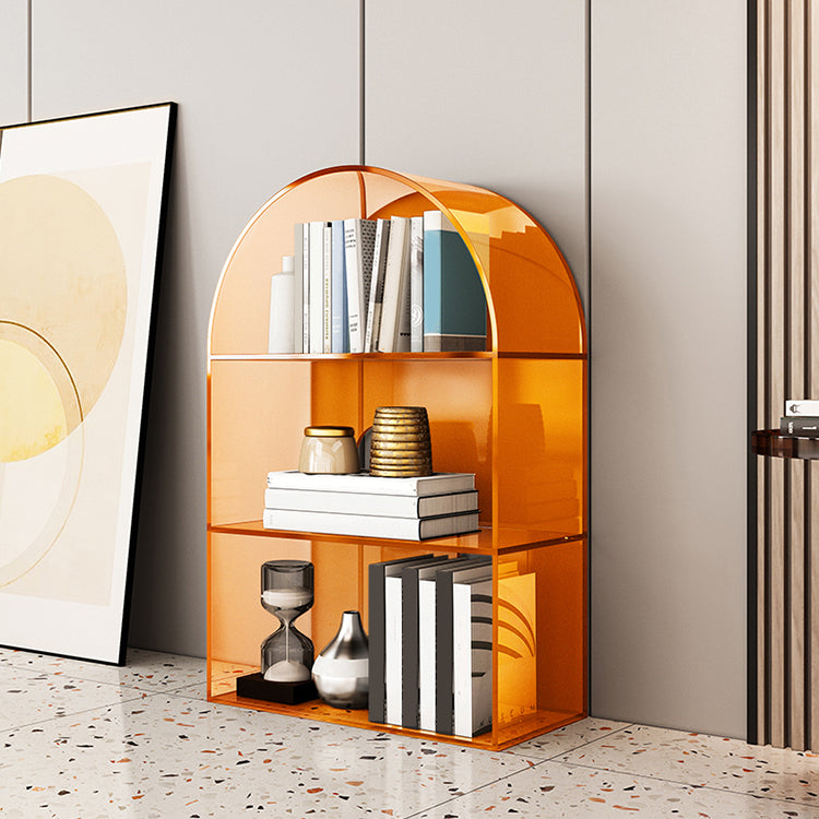 Contemporary Closed Back Standard Bookshelf Acrylic Bookcase with ...