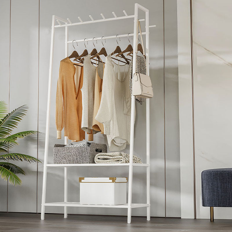 Free Standing Hall Stand Glam Metal Hall Stand with Storage Shelving ...