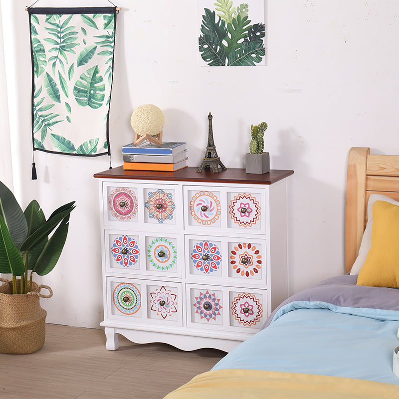 Coastal Storage Chest Dresser Solid Wood Storage Chest with 3/6/8/10 ...