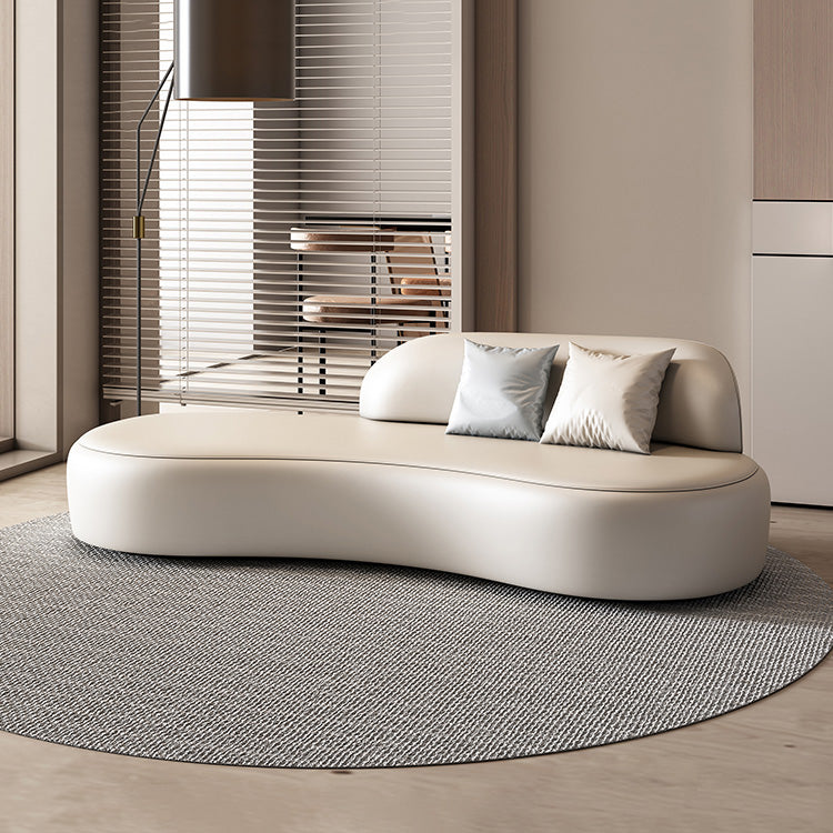 Modern Chaise Lounge Genuine Leather Chaise Lounge with Recessed Arm ...