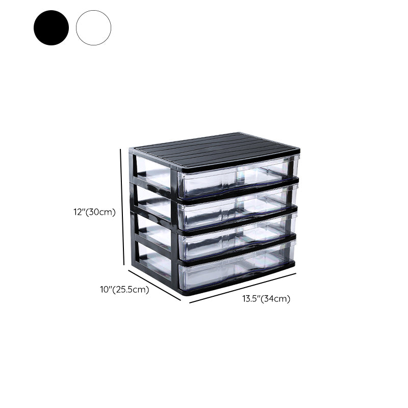Modern Lateral File Cabinet Color Block Plastic Filing Cabinet for Home ...