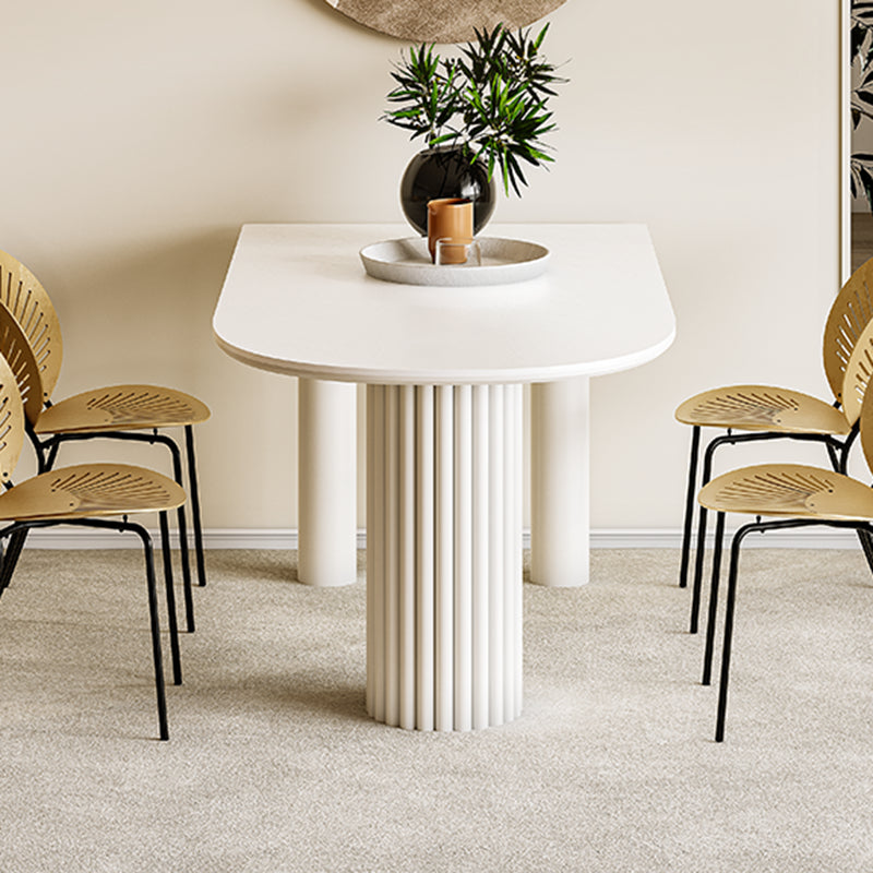 White Modern Dining Table Sintered Stone Dinner Table for Dining Room ...