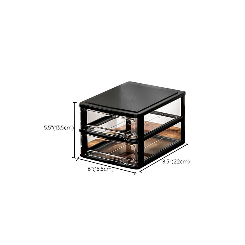 Lateral Filing Cabinet Transparent Plastic Drawers File Cabinet for ...