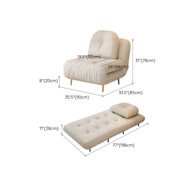 Glam Upholstered Futon and Mattress Pillow Back Folding Futon Frame ...